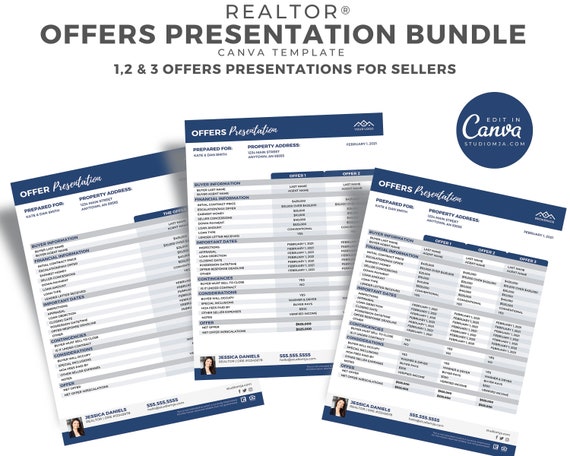 Realtor Offer Presentation Realtor Marketing Real Estate - Etsy