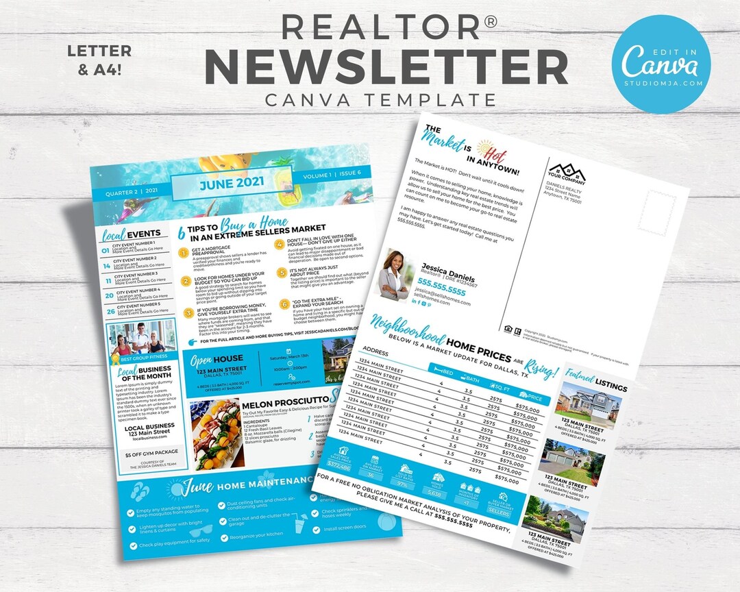 Real Estate Newsletter | June Newsletter | Real Estate Marketing ...