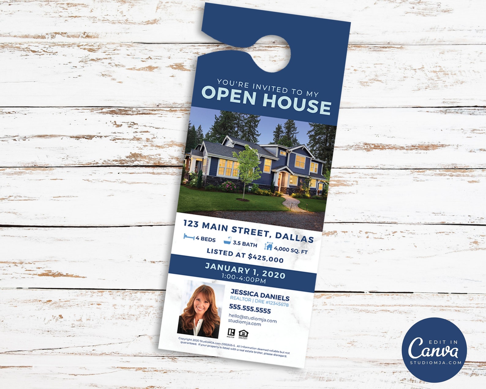 Open House Door Hanger, Hang Tags, Real Estate, Realtor, Realtor ...