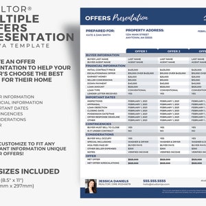 Multiple Offer Presentation, Realtor Marketing, Real Estate Marketing ...