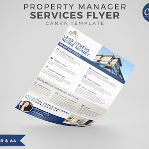 Property Management Flyer Template | Canva Template | Real Estate ...