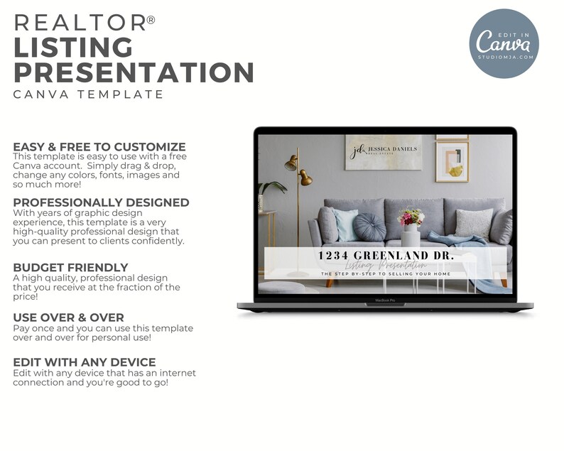 Real Estate Listing Presentation, Real Estate Marketing, Printable ...