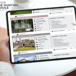 House Hunting Schedule | Real Estate Template | Home Buyer Guide | Home ...