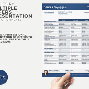 Multiple Offer Presentation, Realtor Marketing, Real Estate Marketing ...