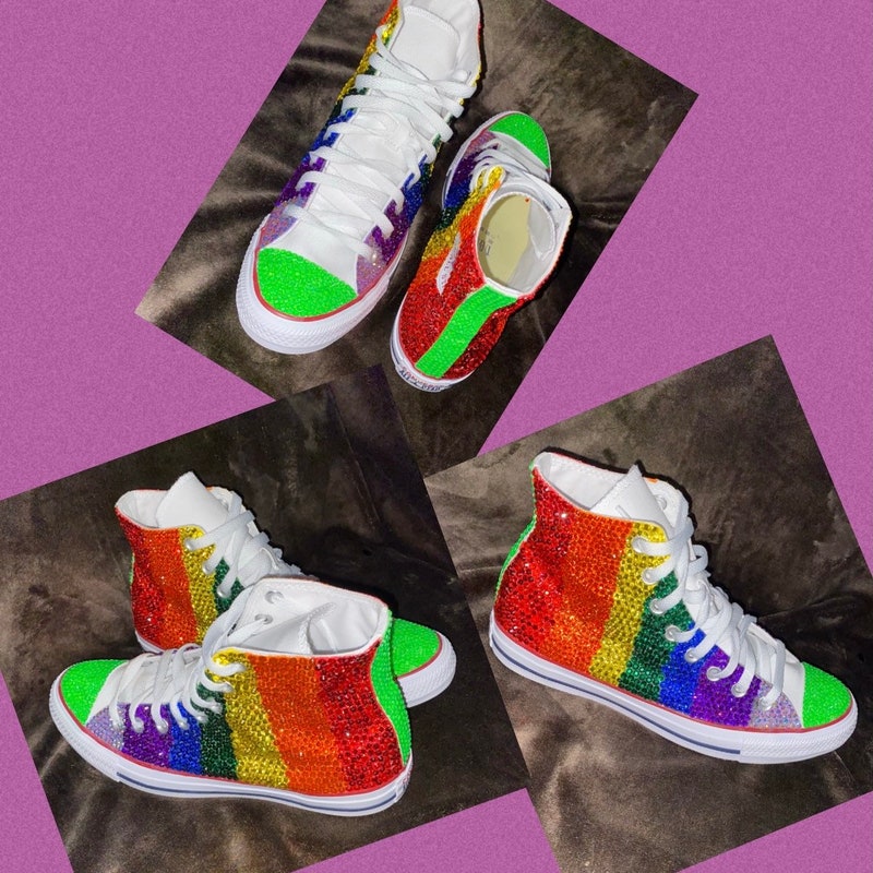 Rainbow Converse - Etsy