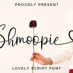 Shmoopie - Script Font, Handwritten Font, Wedding Font, Cricut Font, Silhouette Font, Font With ...