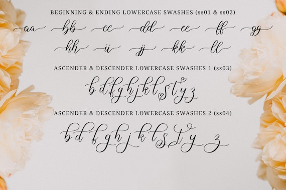 Angelina Font Angelina Lovely Script Font Etsy