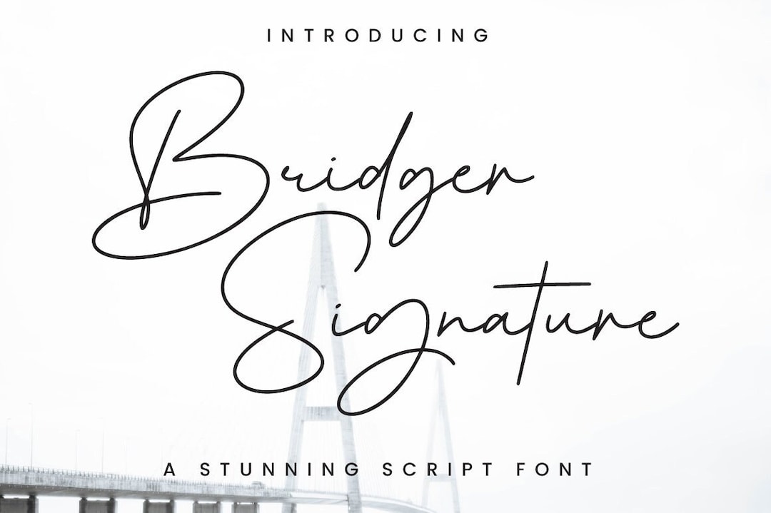 Bridger Signature Script Font: Luxury Handwritten Font - Etsy