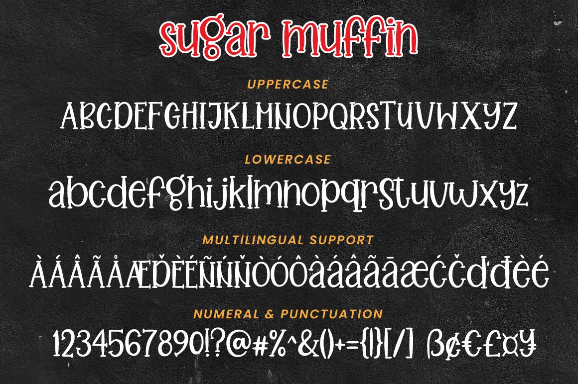 Sugar Muffin Display Font Slab Serif Font Craft Font - Etsy