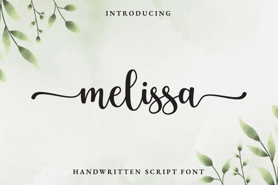 Melissa Script Font: Modern Calligraphy Font With Tails - Etsy