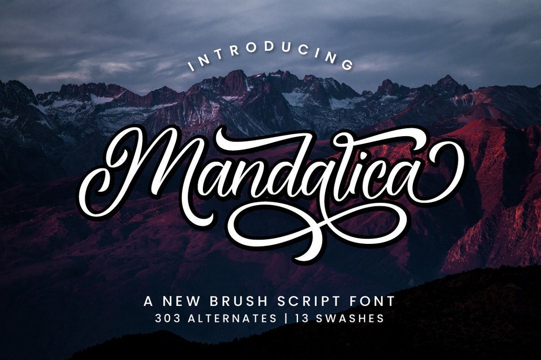 Mandalica - Brush Script Font, Handwritten Font - Etsy