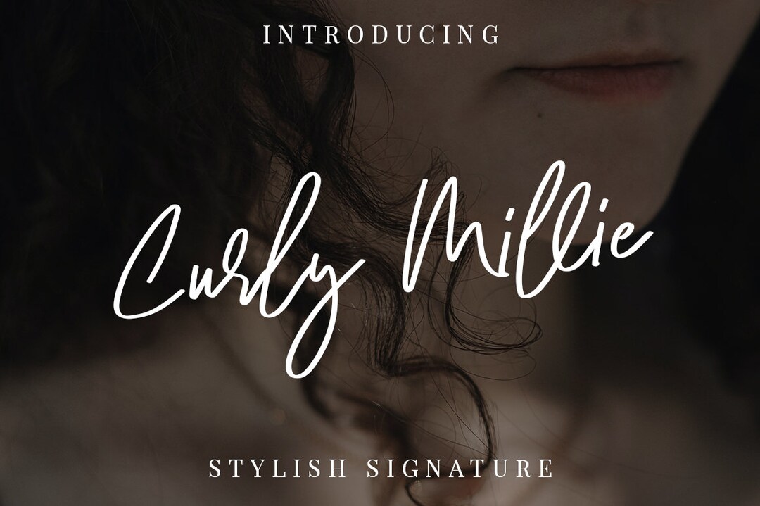 Curly Millie Modern Signature Script Font, Handwritten Font - Etsy