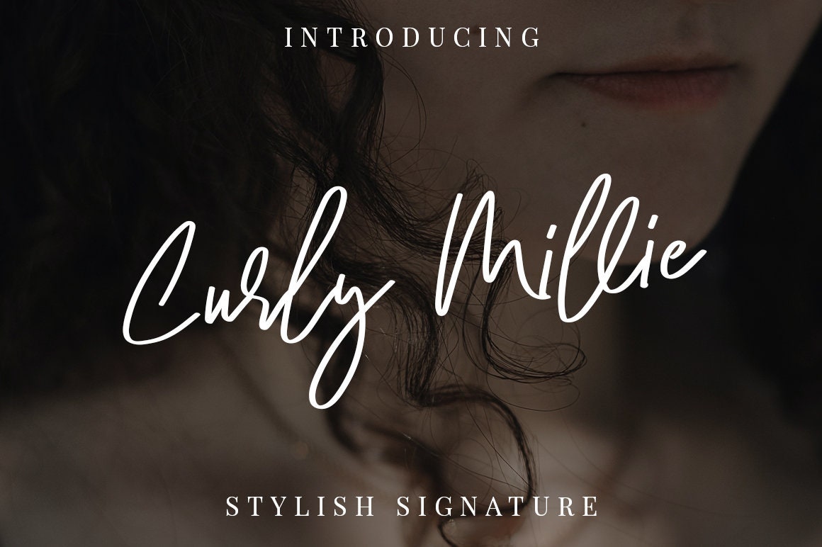 Curly Millie Modern Signature Script Font, Handwritten Font - Etsy