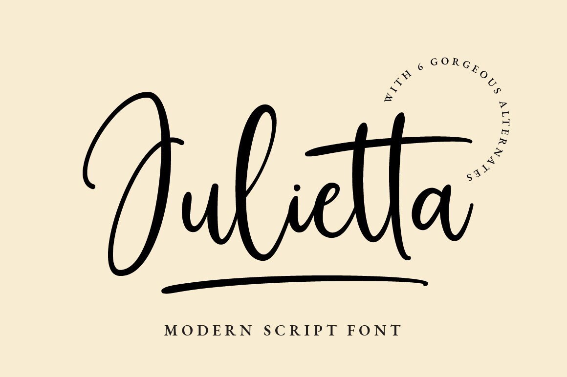 Julietta - Handwritten Font, Luxury Font, Signature Font, Font With ...
