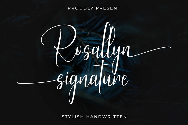 Rosallyn Signature - Signature Font, Font With Tails, Luxury Font ...