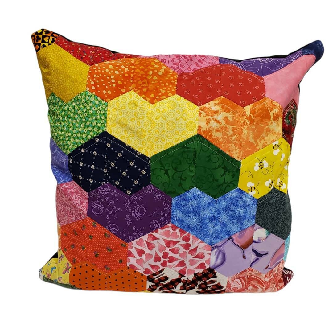 Rainbow Hearts Patchwork Pillow Case, 20 X 20 - Etsy