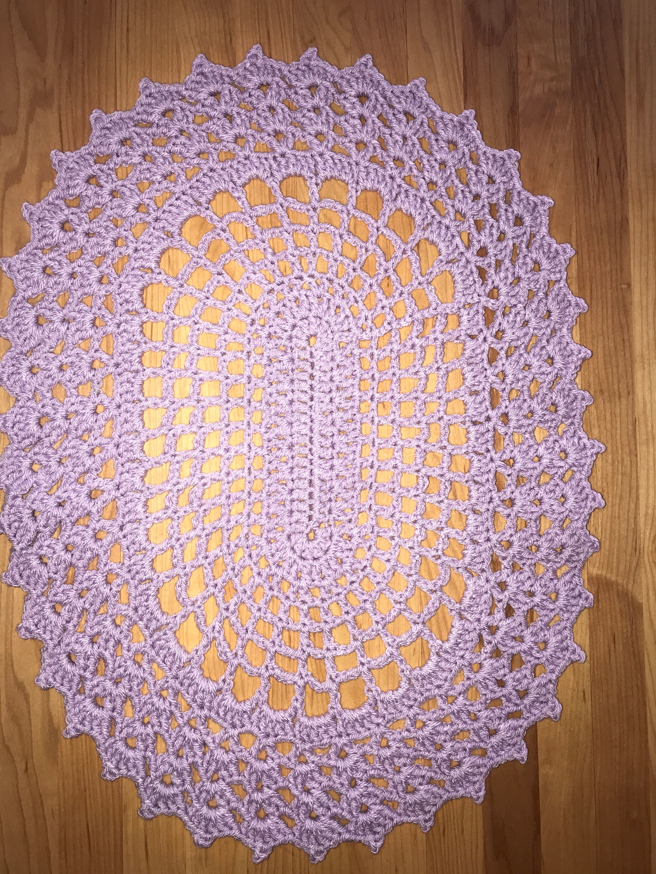 Lavender Oblong Doily - Etsy