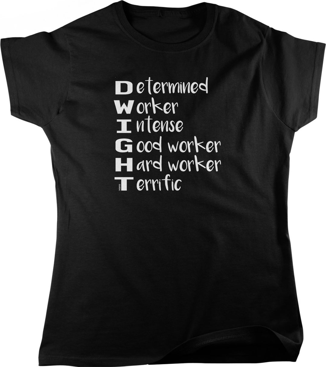 DWIGHT Determined Worker Intense Good Worker Hard Worker - Etsy