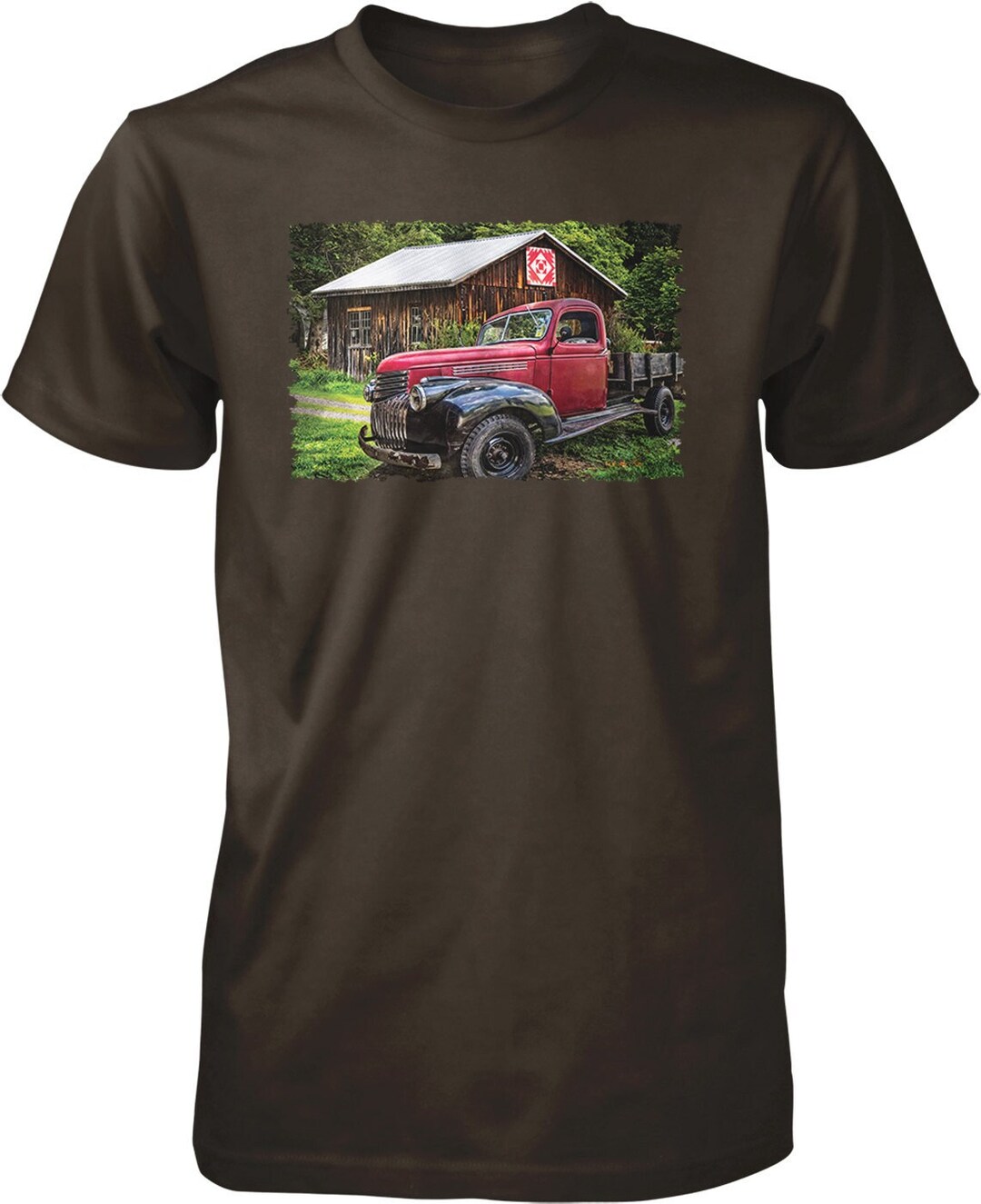 Old Red Work Truck Men's T-shirt, HOOD_00828 - Etsy