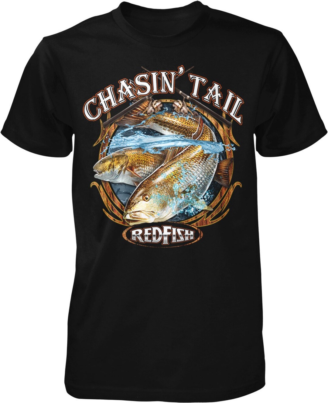 Chasin Tail, Redfish, Rockfish, Gone Fishin Men's T-shirt, HOOD_00305 ...