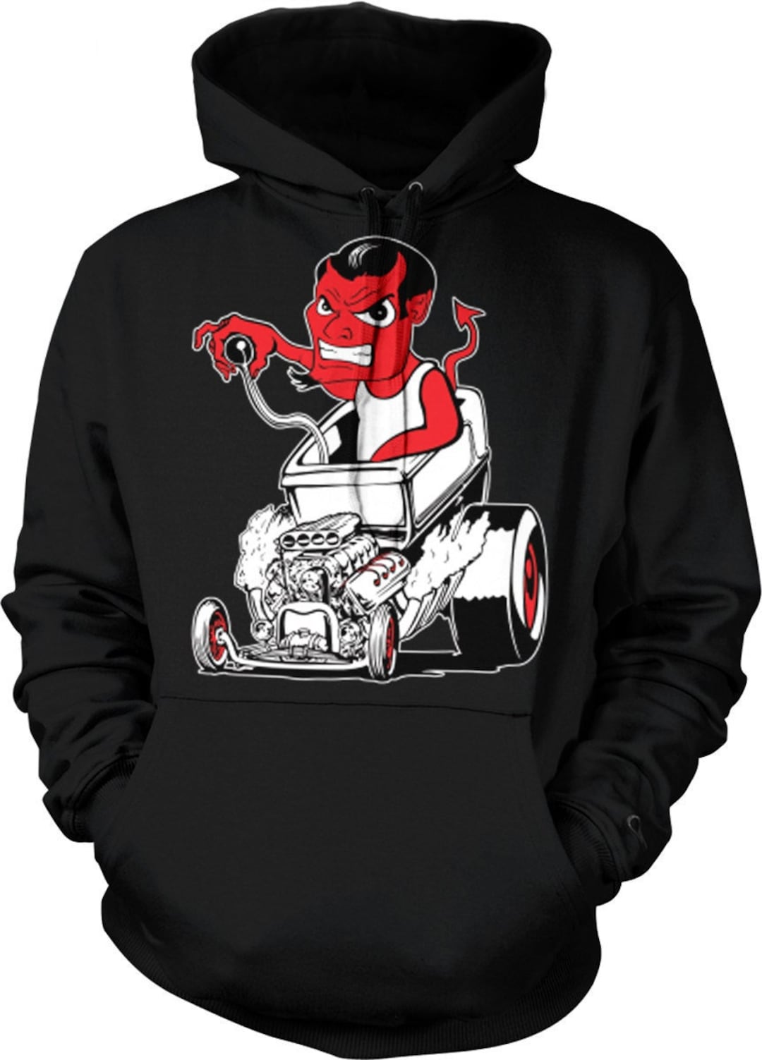 Hot Rod Devil, Street Rod Hooded Sweatshirt, HOOD_00451 - Etsy
