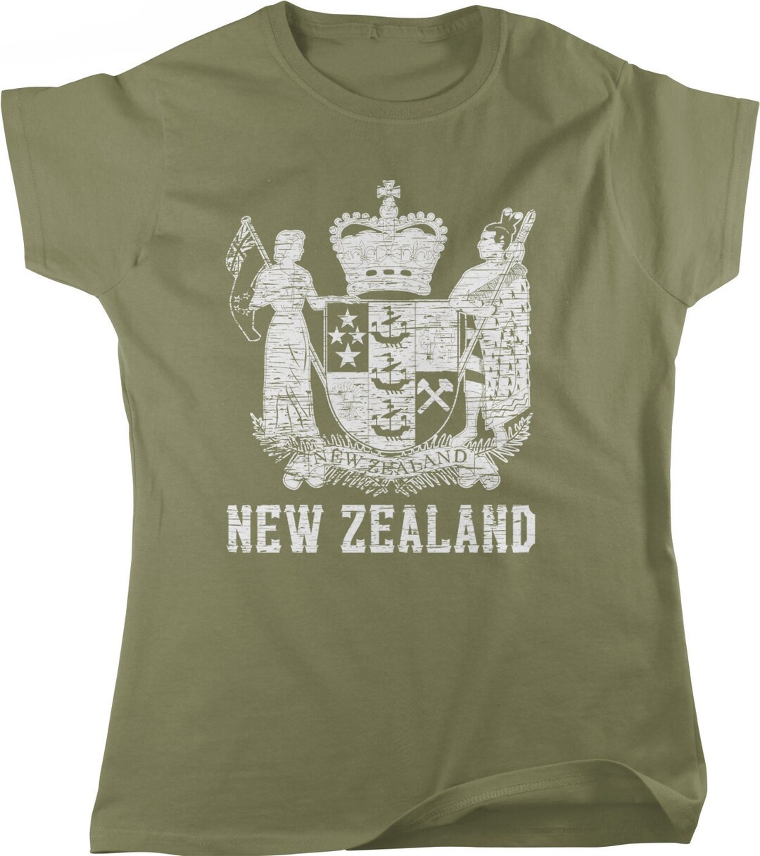 New Zealand, Coat of Arms, St. Edward's Crown, Onward Women's T-shirt ...