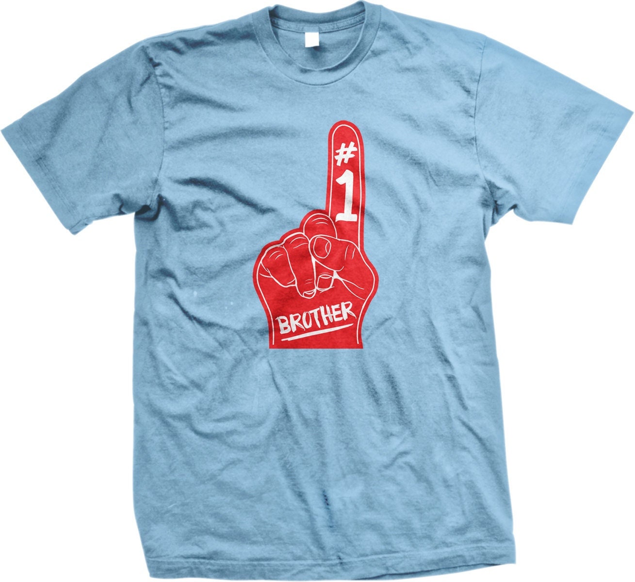 Number 1 Brother, Number One Brother, Foam Finger Men's T-shirt, HOOD ...