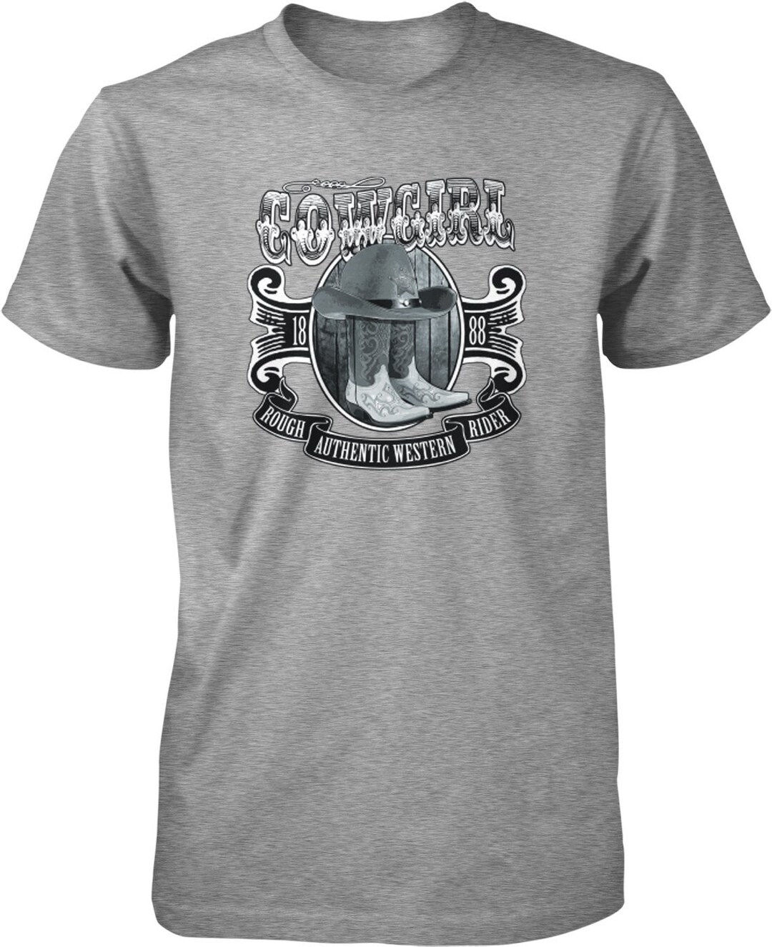 Cowgirl, Authentic Western 1888 Men's T-shirt, HOOD_00456 - Etsy