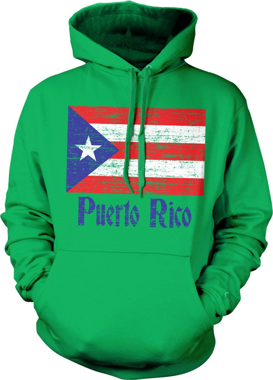 Flag of Puerto Rico, Puerto Rican Flag, Pride Hooded Sweatshirt, HOOD ...