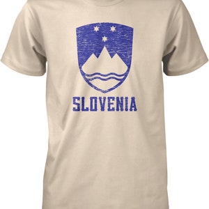 Slovenia Coat of Arms, Mount Triglav, Three Golden Stars Men's T-shirt ...