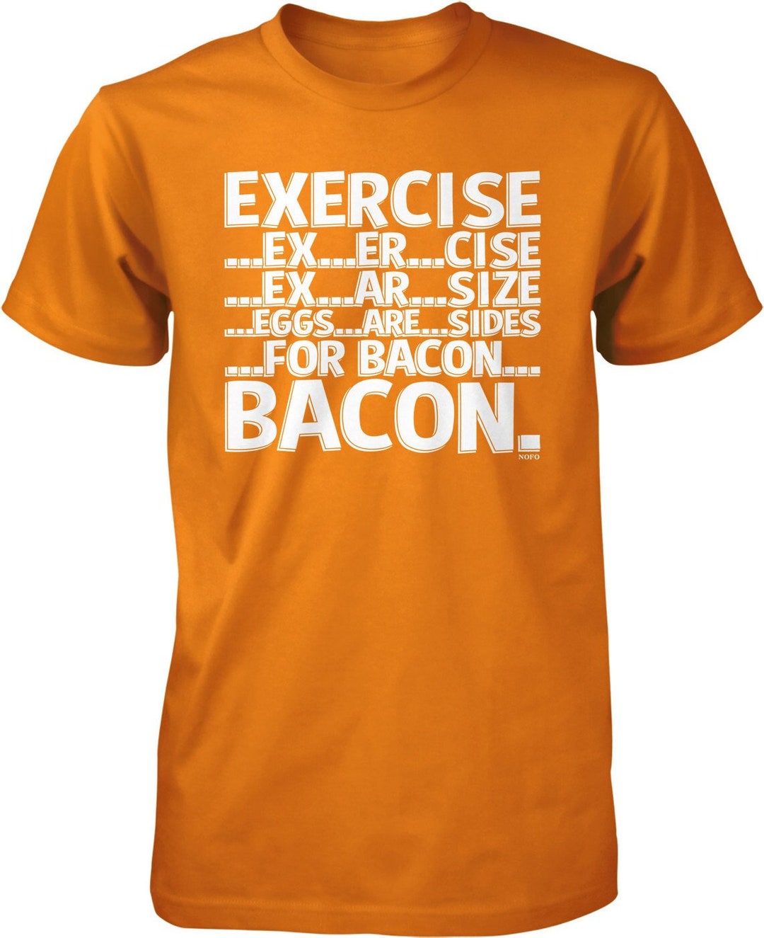 Exercise, Eggs Are Sides for Bacon Men's T-shirt, HOOD_00693 - Etsy
