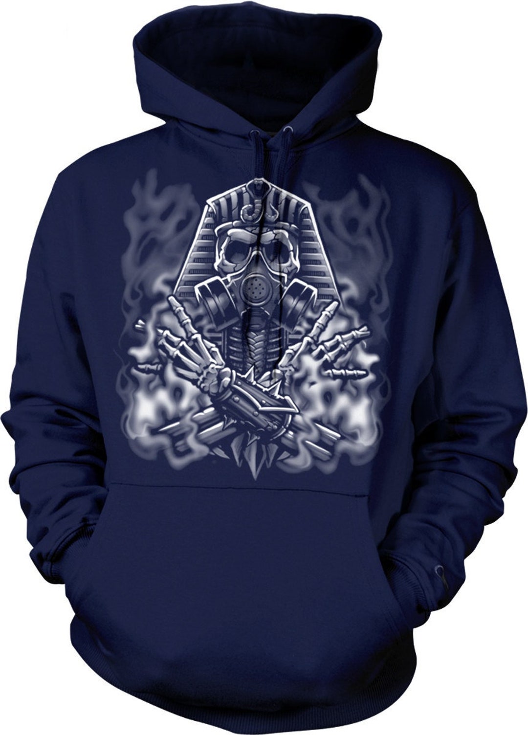 Egyptian Skeleton With Gas Mask Hooded Sweatshirt, HOOD_00747 - Etsy