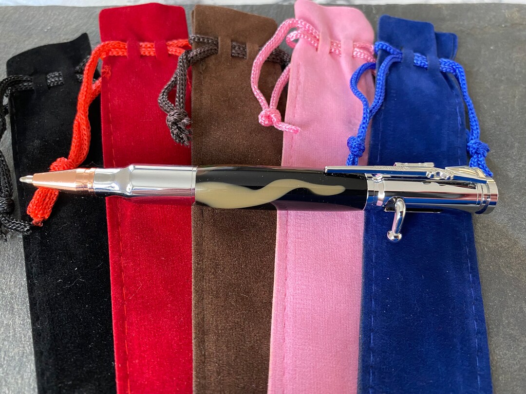 Bolt Rifle Action Pen in Chrome Fittings. Woodland Camo Acrylic Body ...