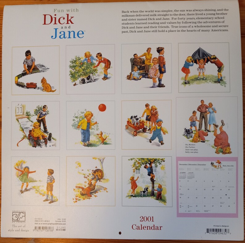 Fun With Dick and Jane Calendars 2001 2002 2008 and Book - Etsy