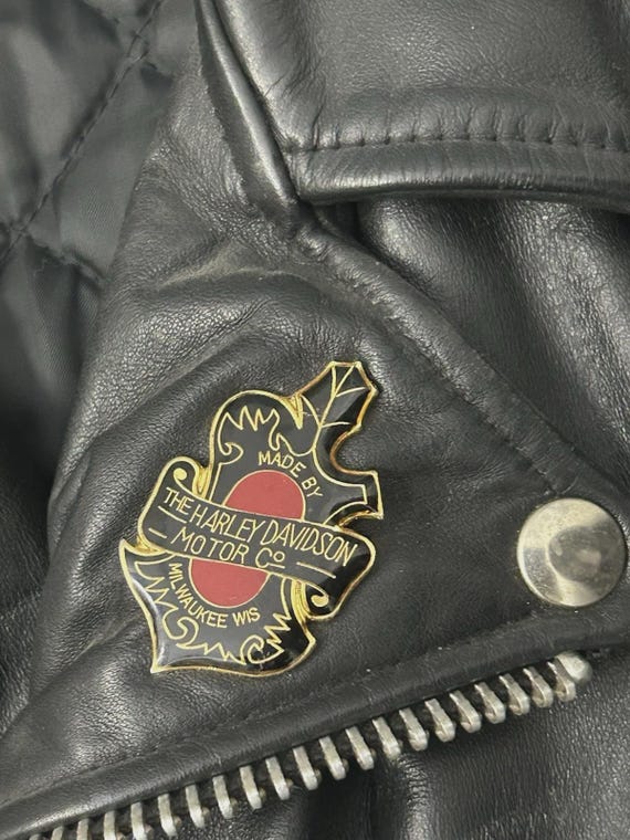 VTG 1960's EXCELLED Black Leather Motorcycle Jacket 3… - Gem