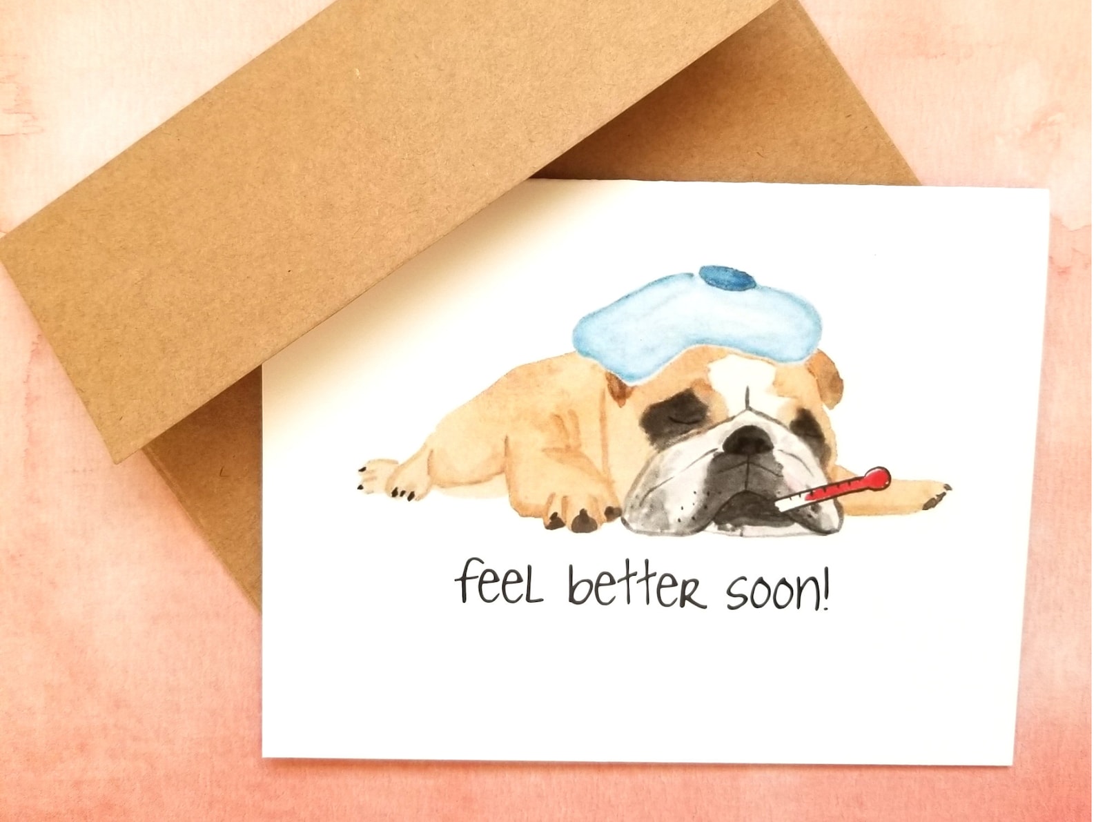 Feel Better Soon Card Get Well Soon Dog Card Cute Dog | Etsy