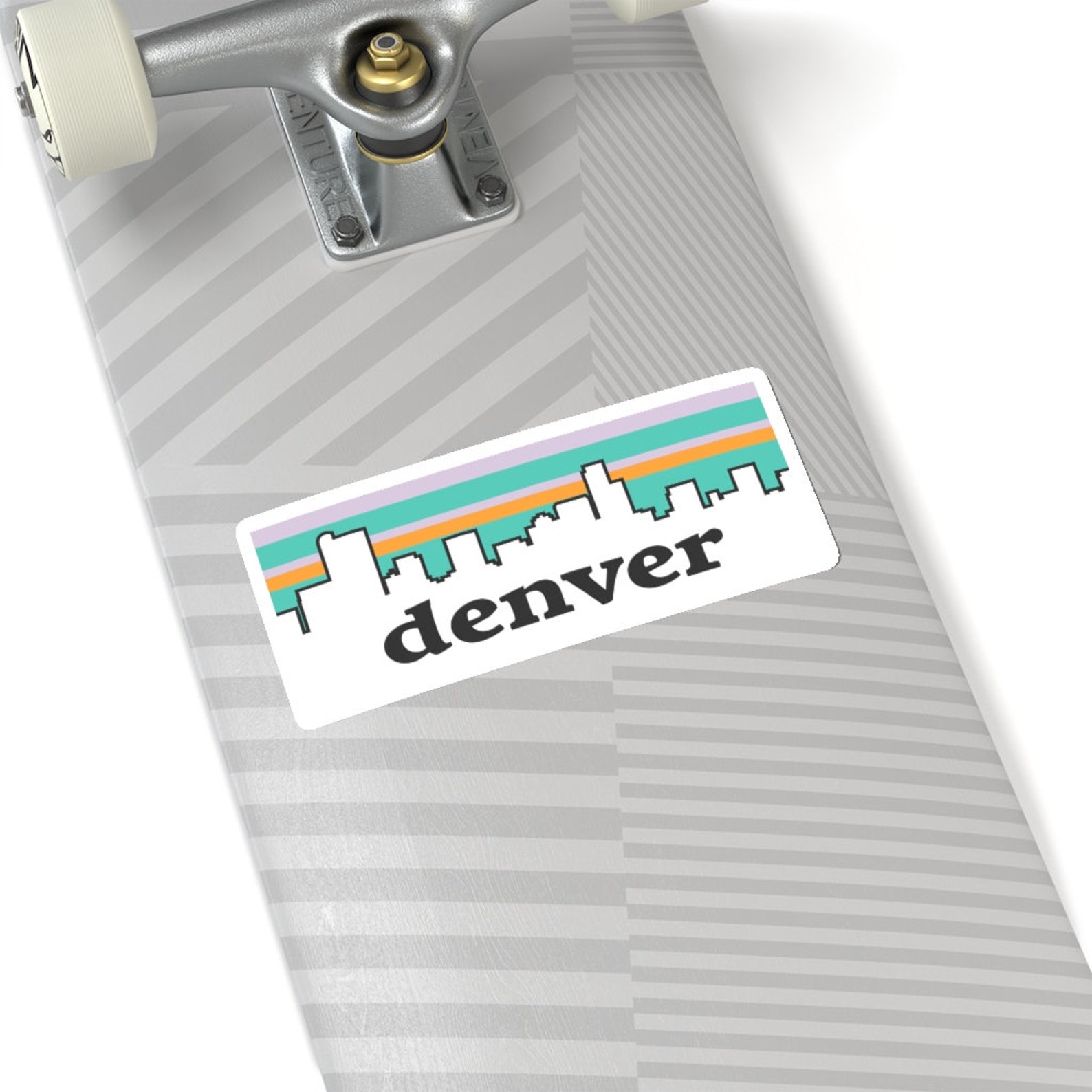 Denver Sticker Denver Colorado Skyline Vintage Sticker | Etsy