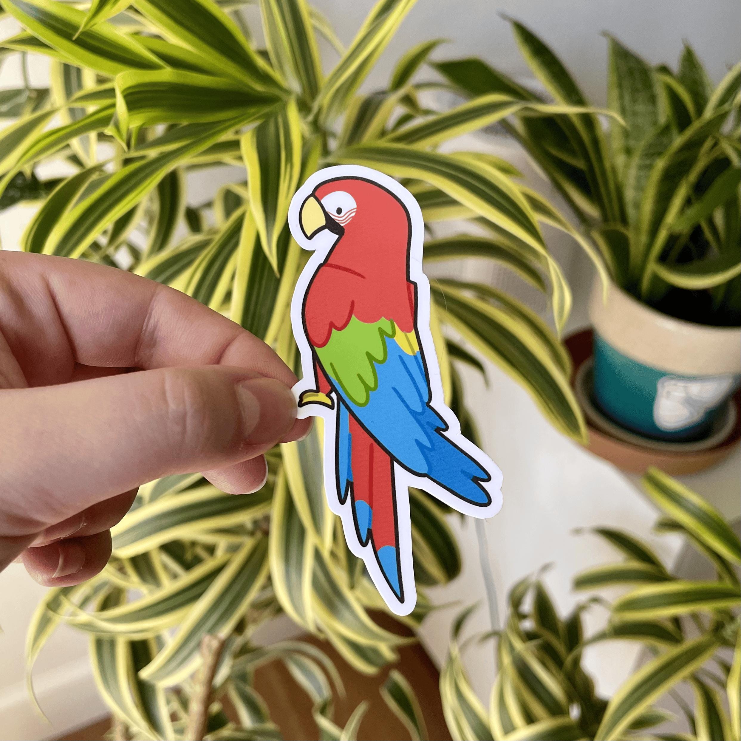 Exotic Bird Stickers | Shoebill, Toucan, Scarlet Macaw, Red-breasted ...