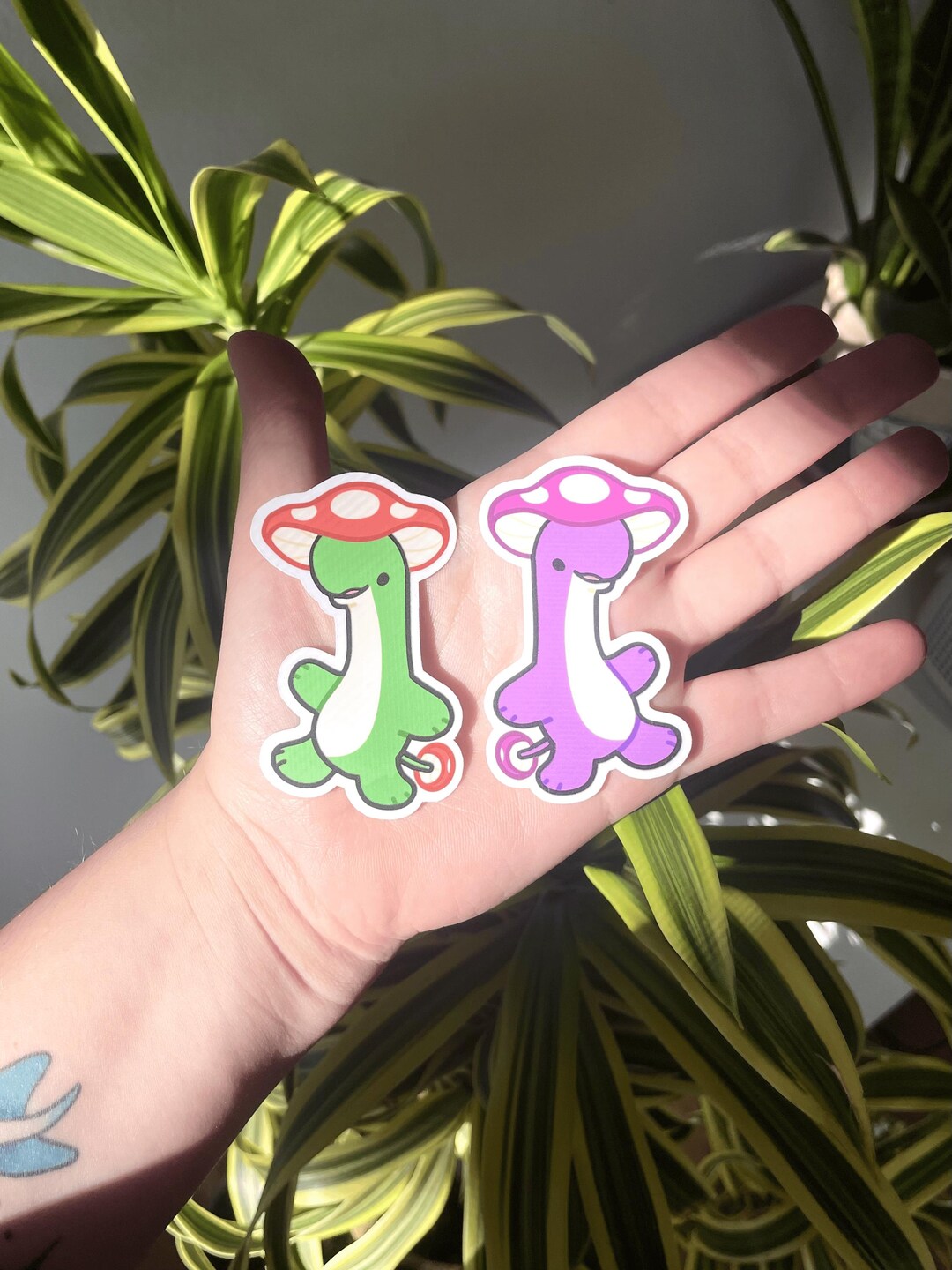 Shroomer Shiny and Normal Stickers | Purple and Green | Mushroom Guy ...
