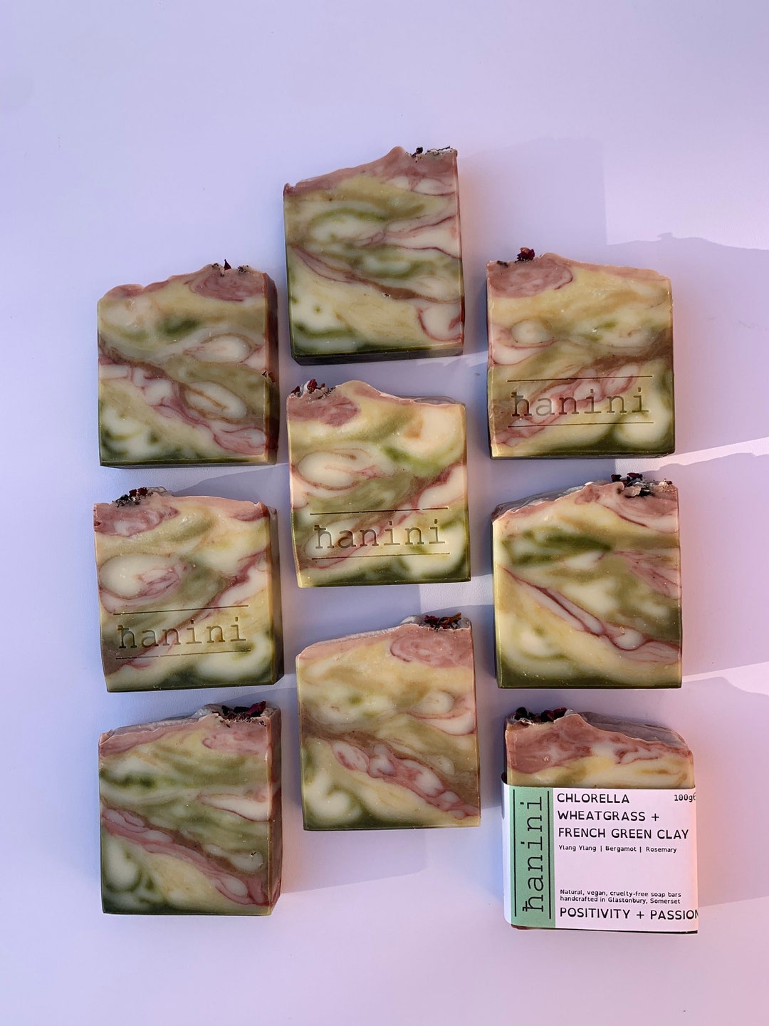 Natural Handmade Soap Bar | Clay, Wheatgrass, Chlorella + Neem | Vegan ...