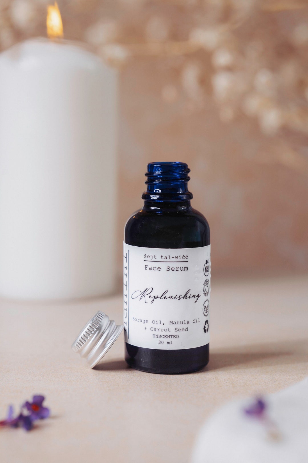 Face Serum Replenishing Oil Natural Blend Skincare Prickly Pear, Borage ...