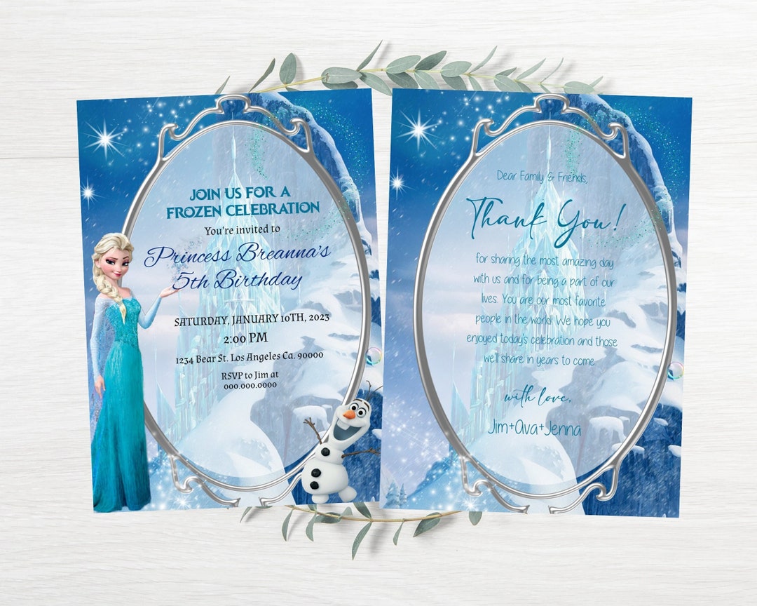 Frozen Birthday Invitation, Frozen Invite, Frozen Birthday Party ...