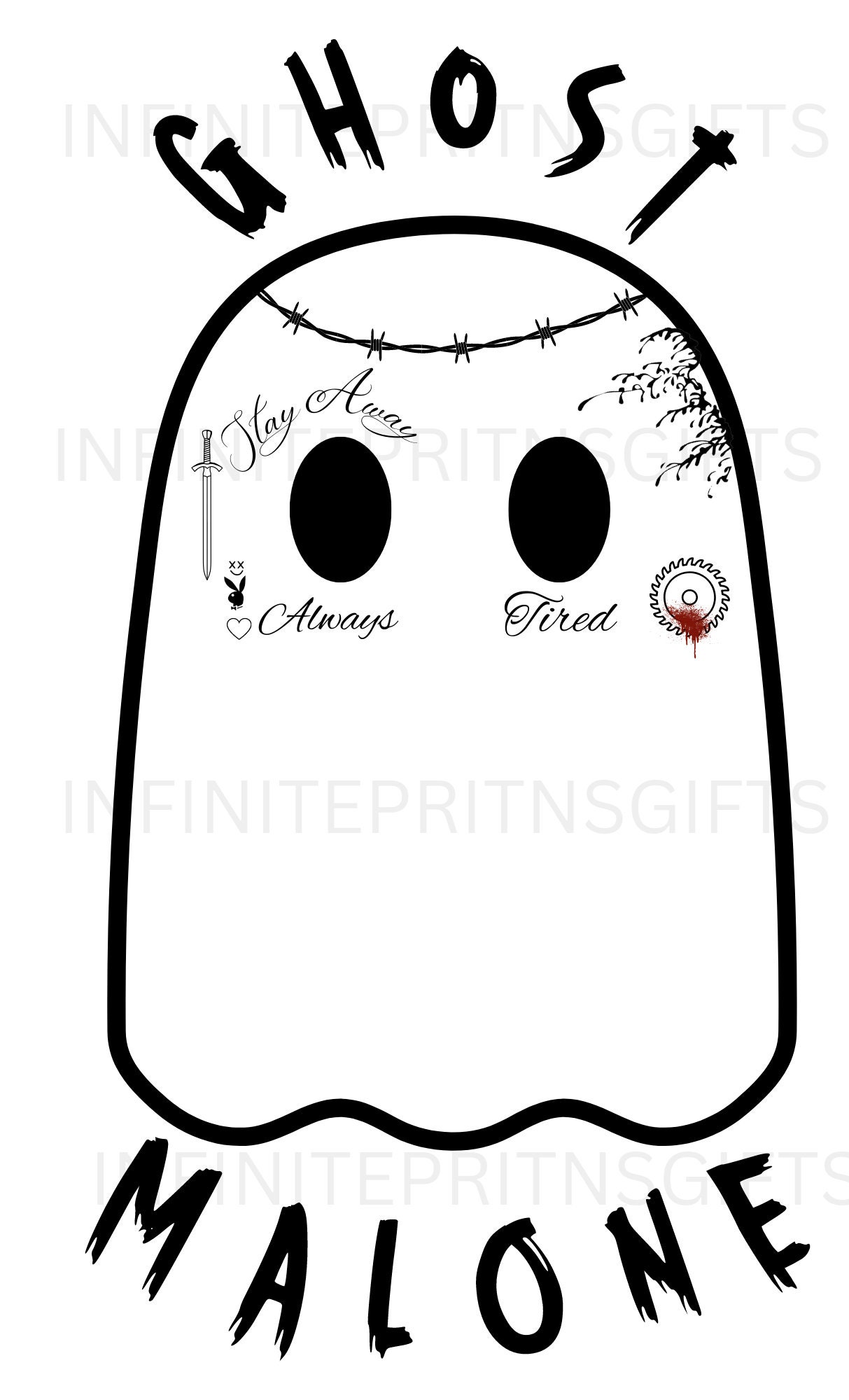 Ghost Malone PNG SVG Funny Ghost Instant Download - Etsy UK