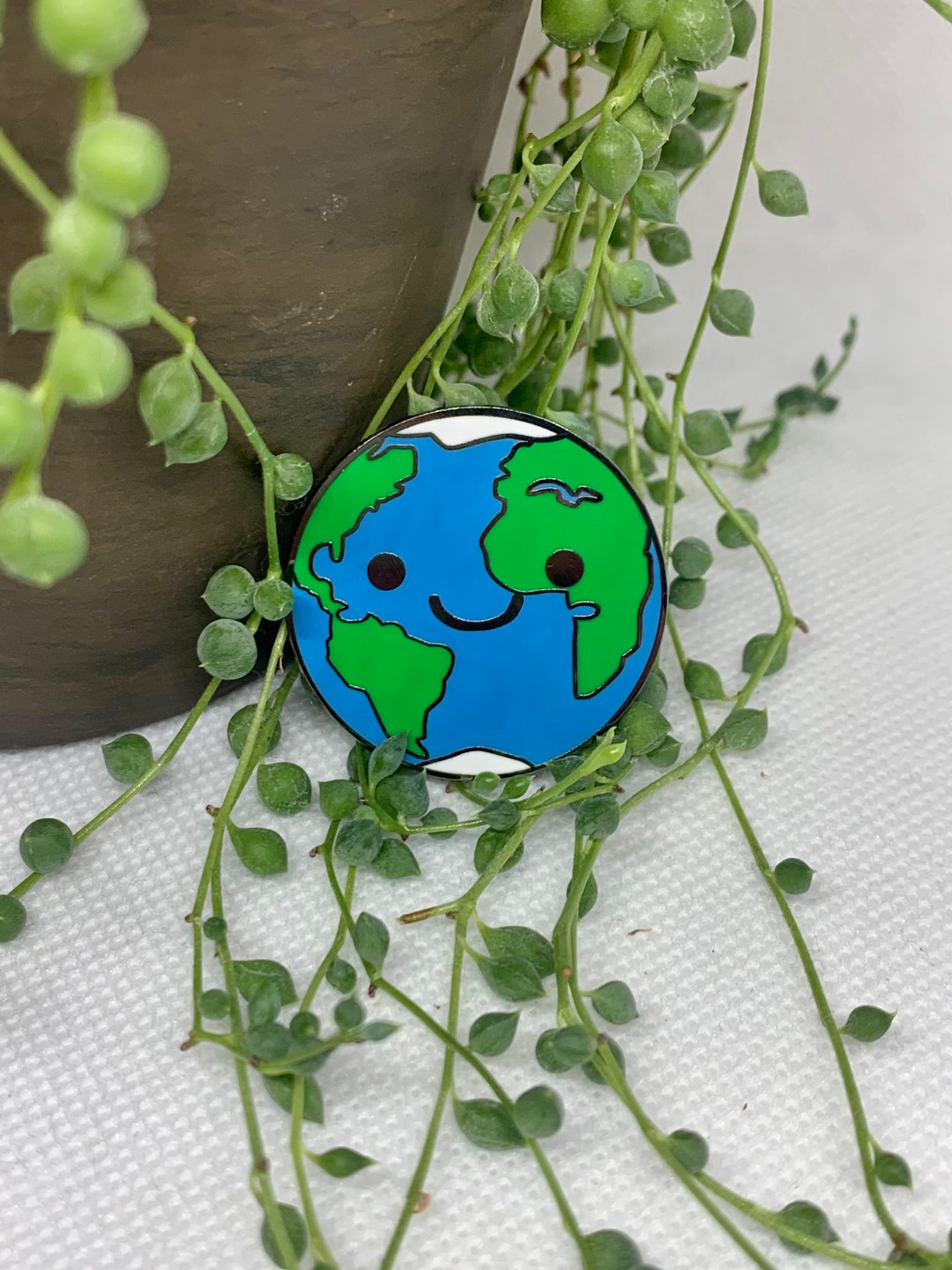 Gaia Enamel Pin / Earth Enamel Pin - Etsy