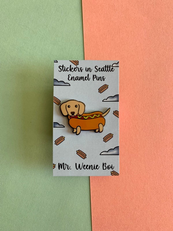 Cute Soft Enamel Dog Pin Curled up Pup - Etsy Canada