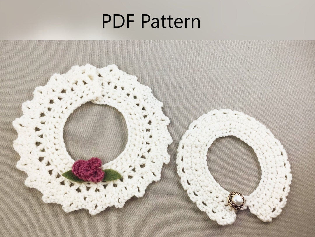 Cat Collar Pattern, Pet Pattern, Crochet Pattern, Vintage Lace Collar ...