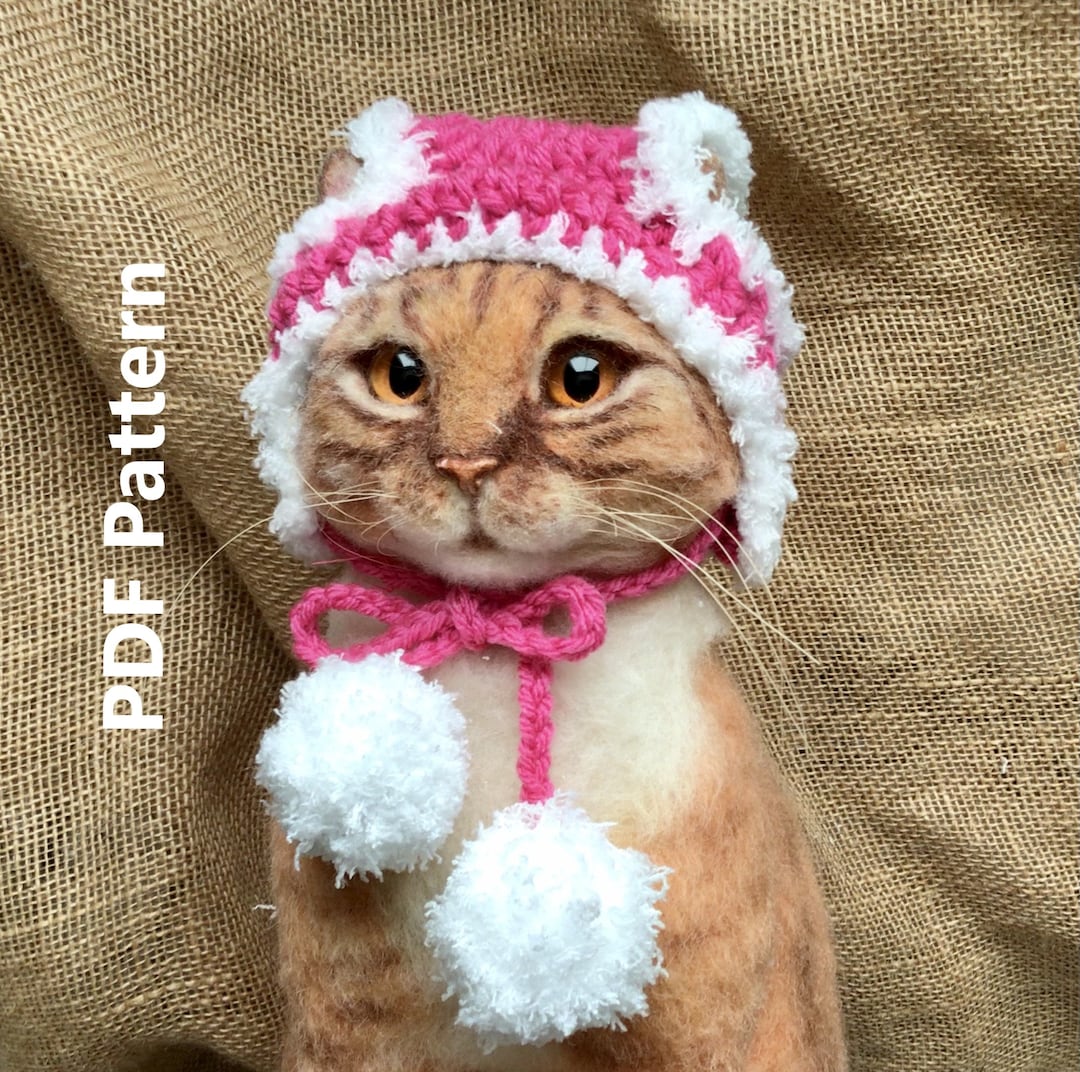Cat Hats, Crochet Pattern, Crochet for Pets, Crochet Hats, Crochet Cat ...