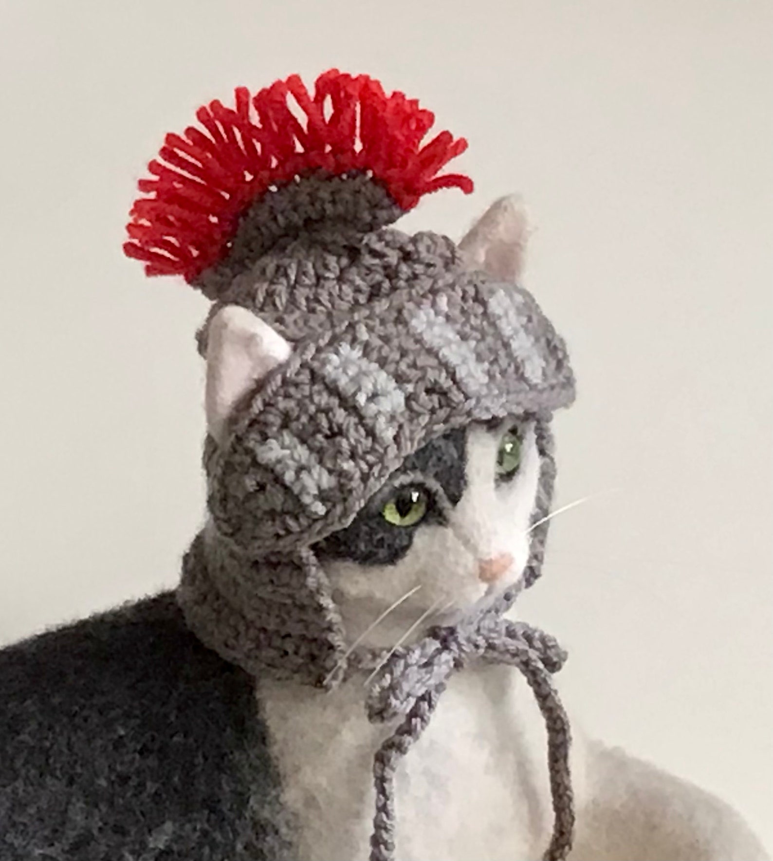 Medieval Helmet Knight Helmet Crochet Helmet Halloween Cat - Etsy
