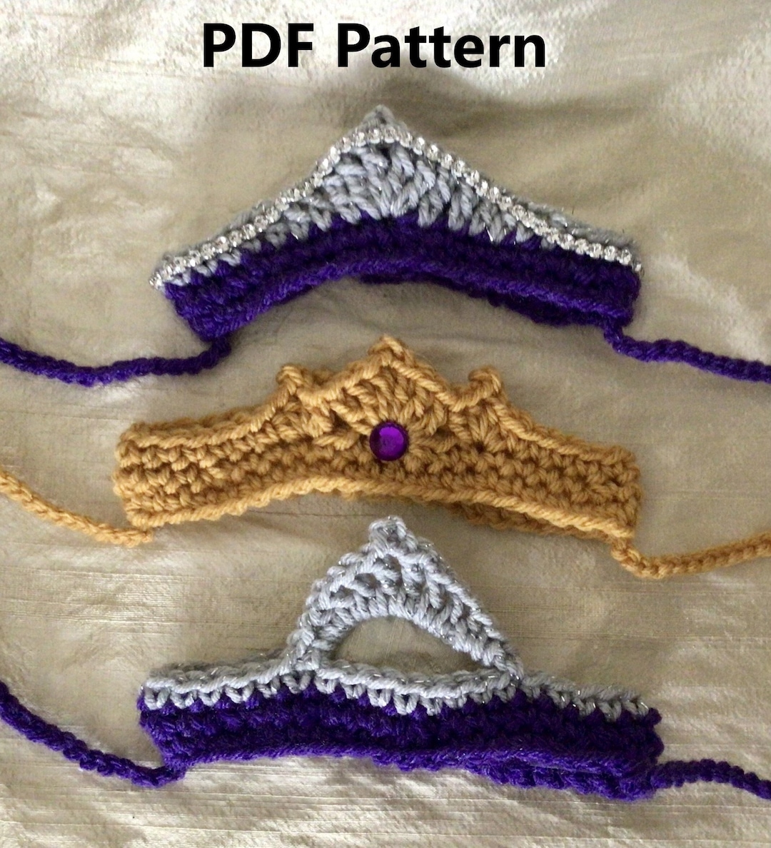 Tiara Pattern, Tiaras for Pets, Oona Patterns, Hats for Cats, Crochet ...