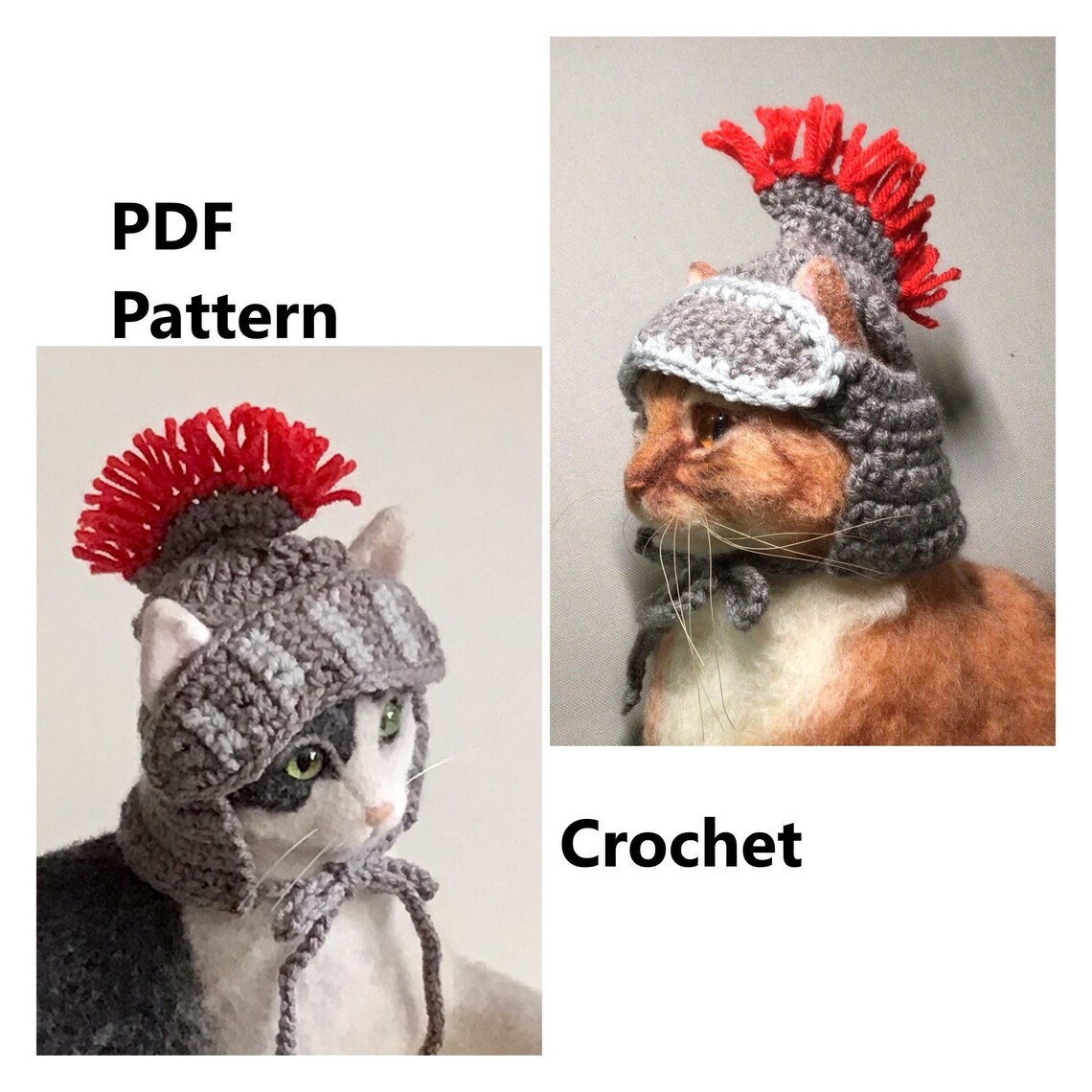 Medieval Helmet Knight Helmet Crochet Helmet Halloween Cat - Etsy